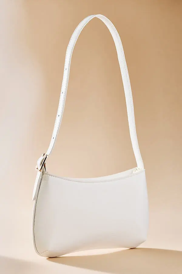 MALI + LILI Imani Metallic Shoulder Bag - White