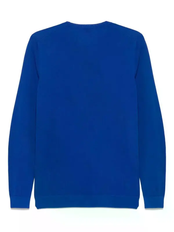 FAY Round-neck Cotton Sweatshirt - Blue