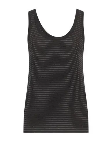 8PM Striped Jersey Tank Top - Black