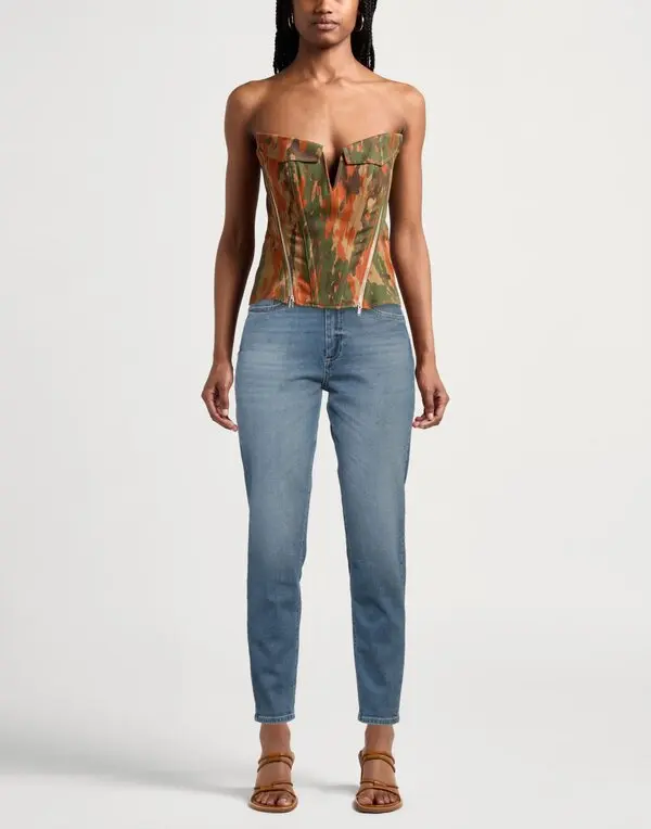 Only Mom Jeans In Medium Wash Cotton With Elastane