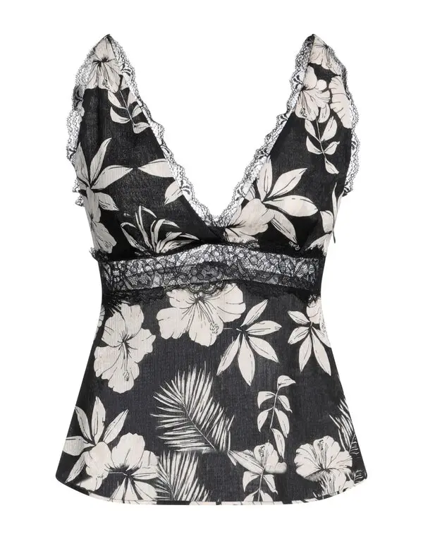 Pinko Floral Crepe Camisole - Black