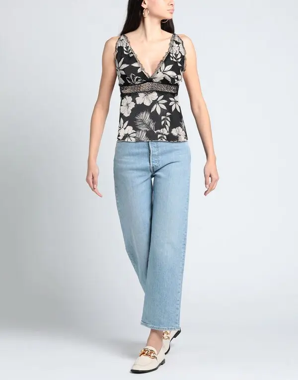 Pinko Floral Crepe Camisole - Black