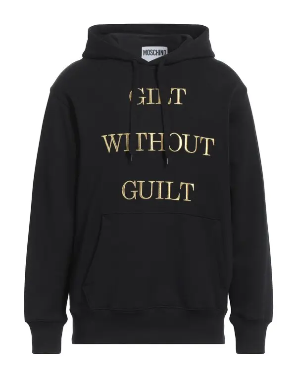 Moschino Cotton Couture Sweatshirt With Hood And Appliqués