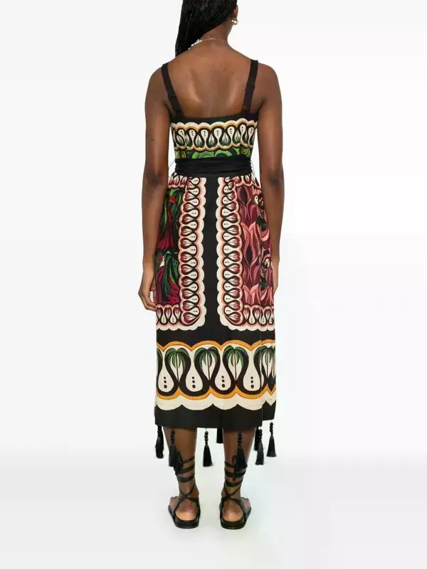 Farm Rio Coconut Tree Flow Midi Dress