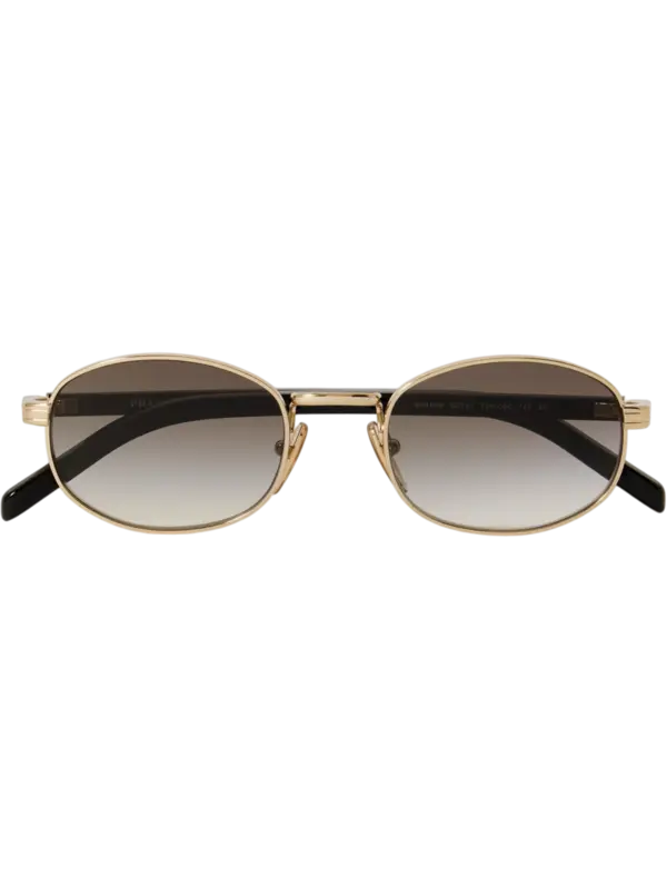 Prada Tone Oval Sunglasses - Gold