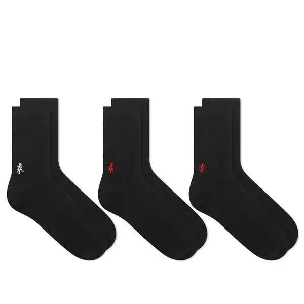 Gramicci Basic Crew Socks 3-pack - Black