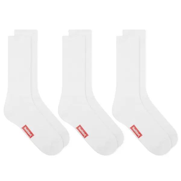 HEALTHKNIT Crew Socks 3 Pack - White