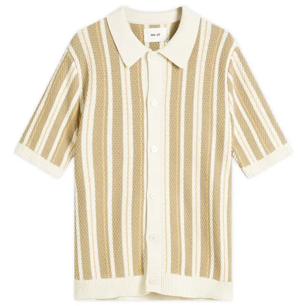 Nn07 Jackie Stripe Knitted Polo Shirt