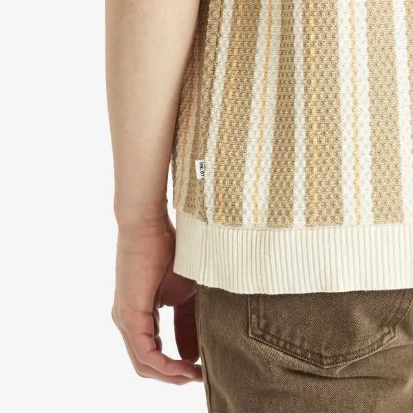 Nn07 Jackie Stripe Knitted Polo Shirt