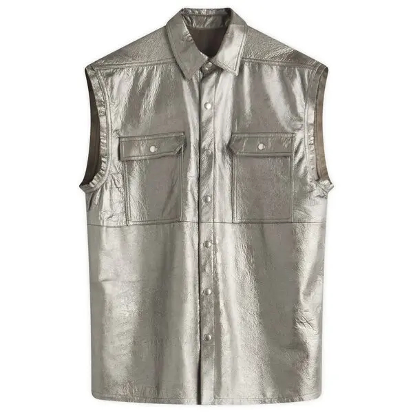 Rick Owens Leather Jumbo Outershirt