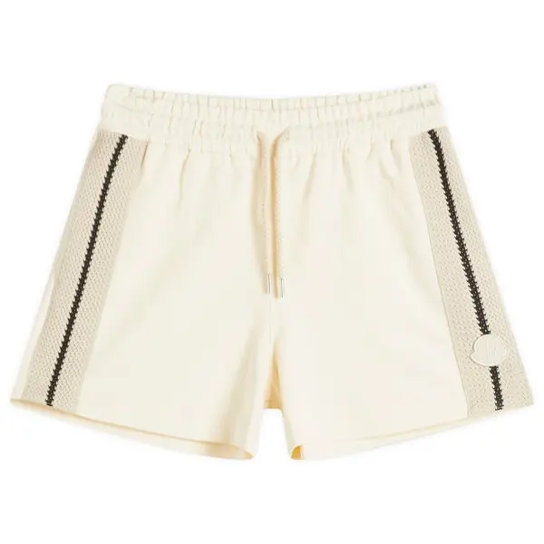 Moncler Crochet Trim Sweat Shorts - Beige