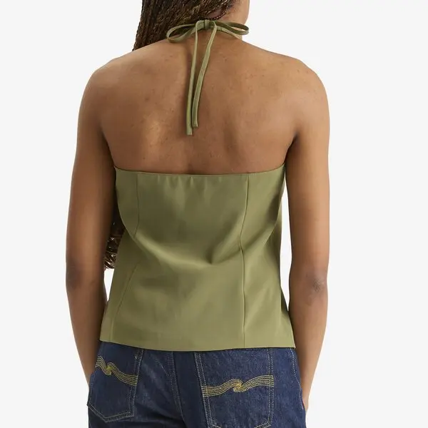 4TH & RECKLESS Sabrina Halter Waistcoat - Khaki