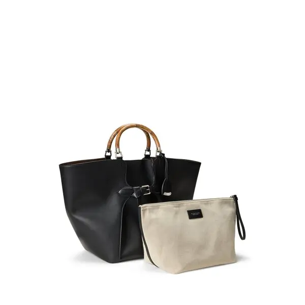 Ralph Lauren The Large Calfskin Tote - Black