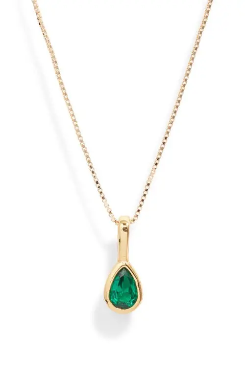SET & STONES Teardrop Pendant Necklace - Gold / May