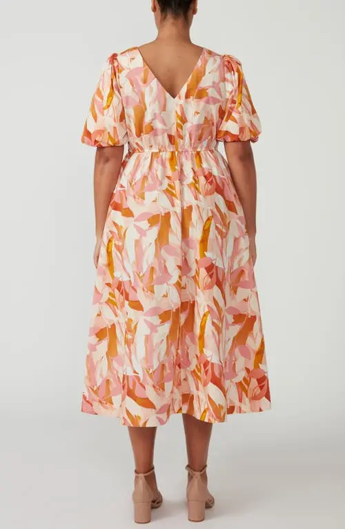 ESTELLE Aura Cascade Cotton Midi Dress