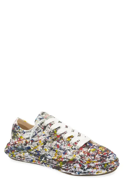 Mihara Yasuhiro Peterson23 Og Sole Sputtering Paint Canvas Sneakers - White Multi