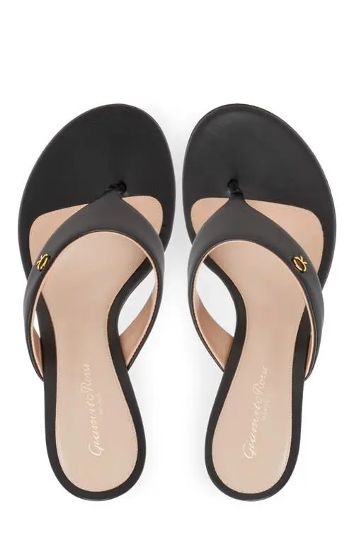 GIANVITO ROSSI Ascent Thong 55 Sandals - Black