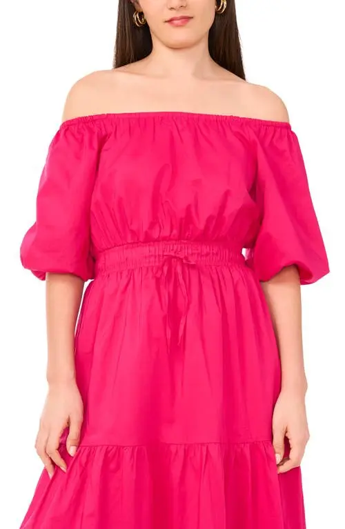 Vince Camuto Off-the-shoulder Tiered Maxi Dress - Bright Ros
