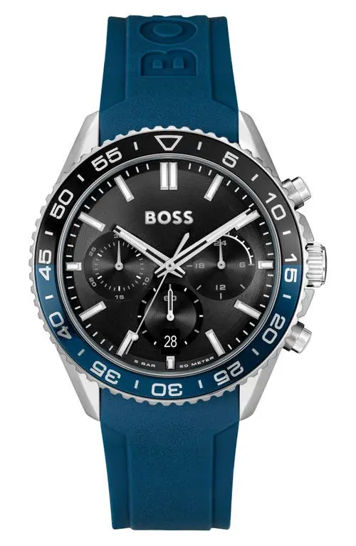 BOSS Runner Chronograph Strap Watch - Black