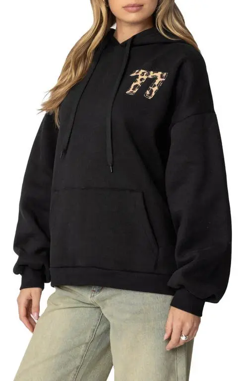 EDIKTED Leopard 77 Oversize Hoodie