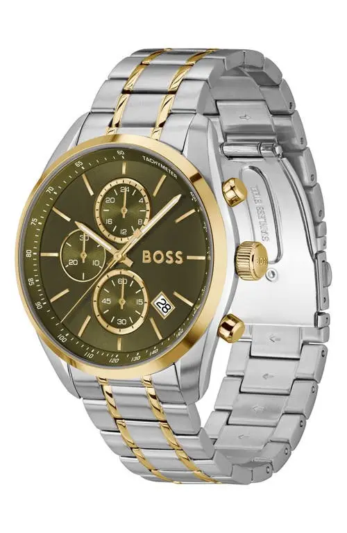 BOSS Grand Prix Bracelet Watch - Green Dial