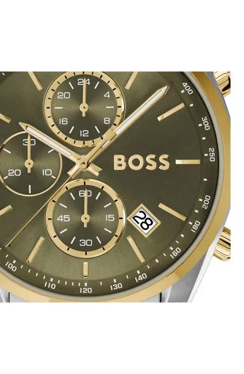BOSS Grand Prix Bracelet Watch - Green Dial