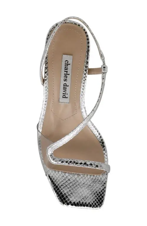 CHARLES DAVID Rochelle Slingback Sandal - Silvern