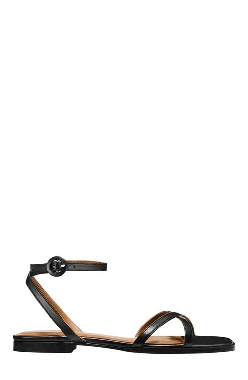 MARGAUX LONNBERG The Flat Sandal - Black Nappa