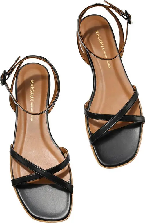 MARGAUX LONNBERG The Flat Sandal - Black Nappa