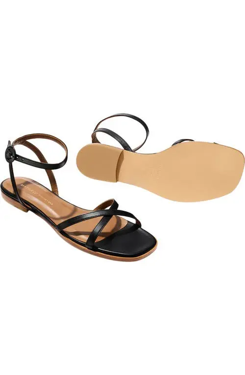MARGAUX LONNBERG The Flat Sandal - Black Nappa