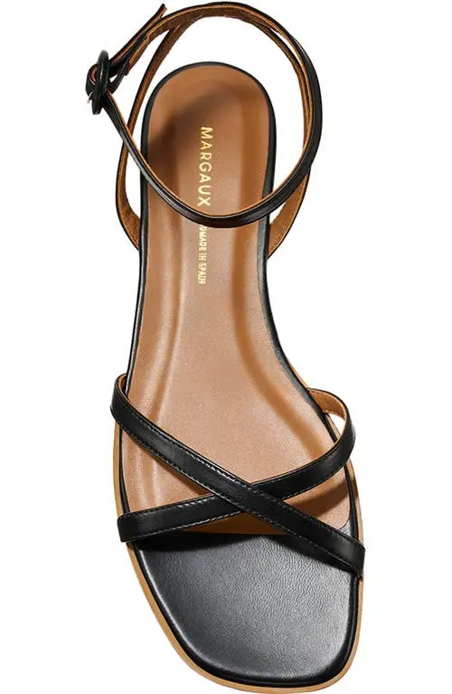 MARGAUX LONNBERG The Flat Sandal - Black Nappa