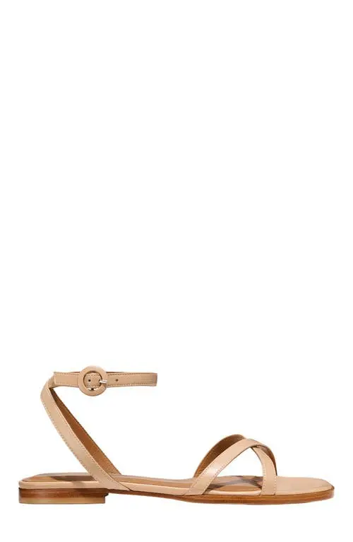 MARGAUX LONNBERG Strappy Nappa Leather Flat Sandals - Dune Nappa