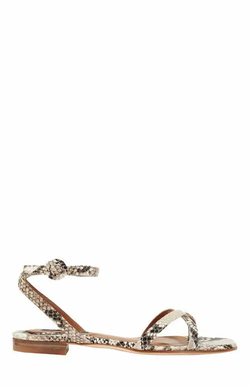 MARGAUX LONNBERG The Flat Sandal - Natural Python Embossed