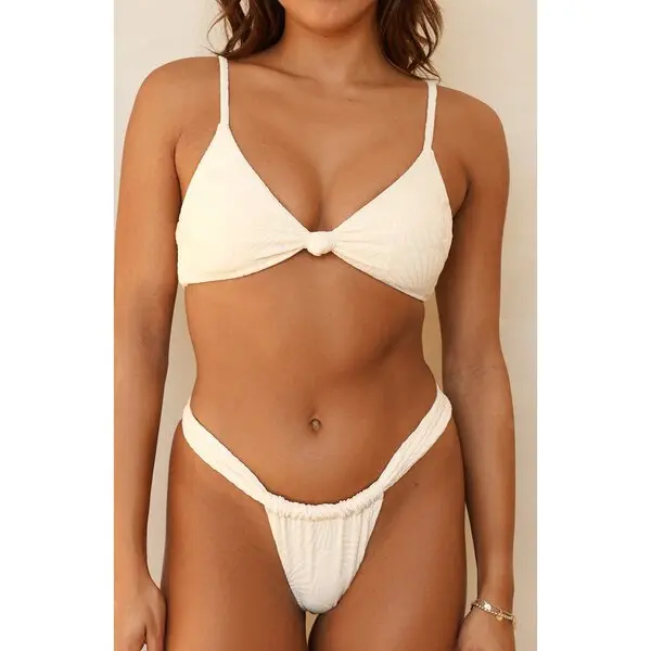 DIPPIN DAISY'S Tropics Super Cheeky Bikini Bottom - Gardenia Seashell