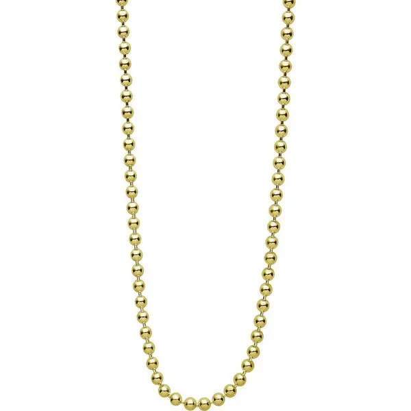 Lagos Signature Caviar Ball Chain Necklace - Gold
