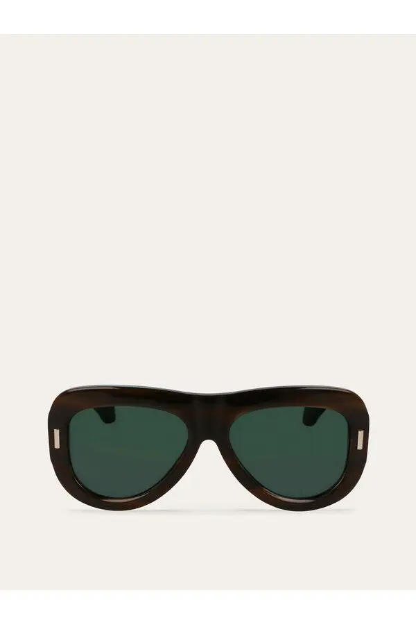 FERRAGAMO Double Bridge Sunglasses - Natural