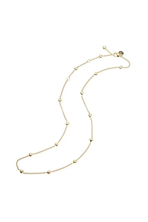 JANE WIN Love Heart Chain Necklace - Gold