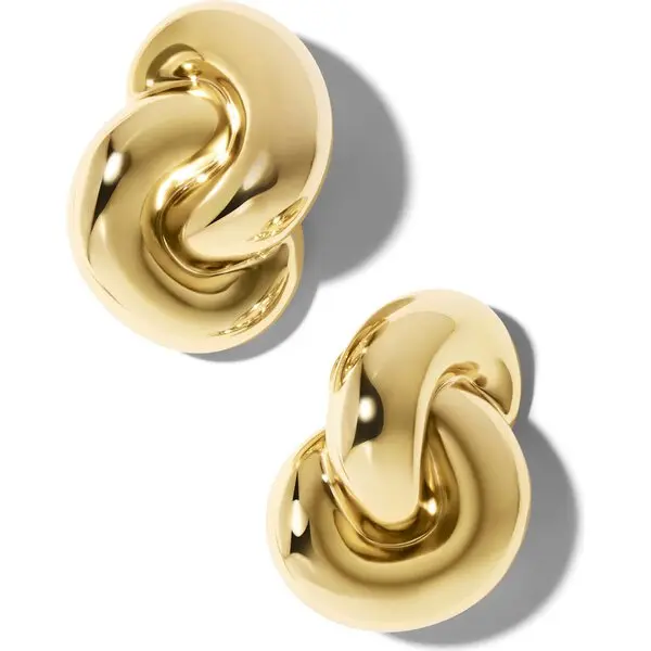 JENNIFER FISHER Knot Clip-on Earrings - Yellow Gold