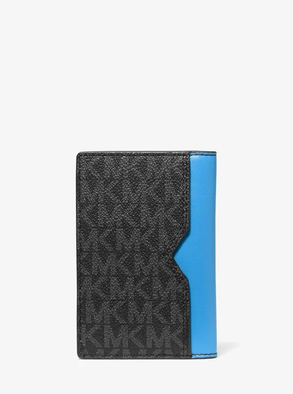 Michael Kors Hudson Signature Logo Folio Card Case In By