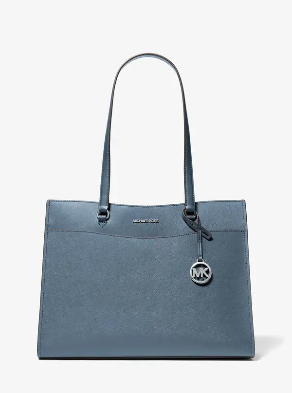 Michael Kors Jet Set Travel Large Saffiano Leather Tote - Blue