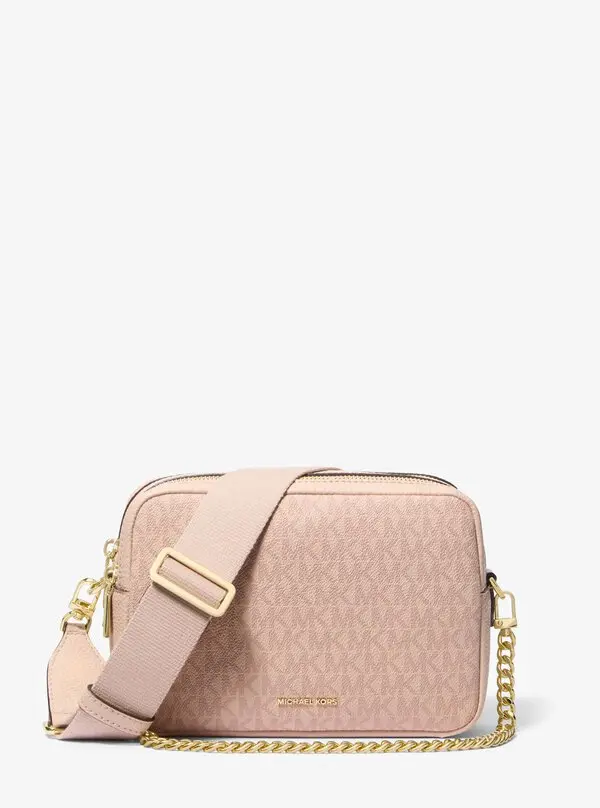 Michael Kors Bryant Medium Signature Logo Camera Crossbody Bag - Pink