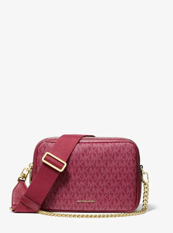 Michael Kors Bryant Medium Signature Logo Camera Crossbody Bag - Red
