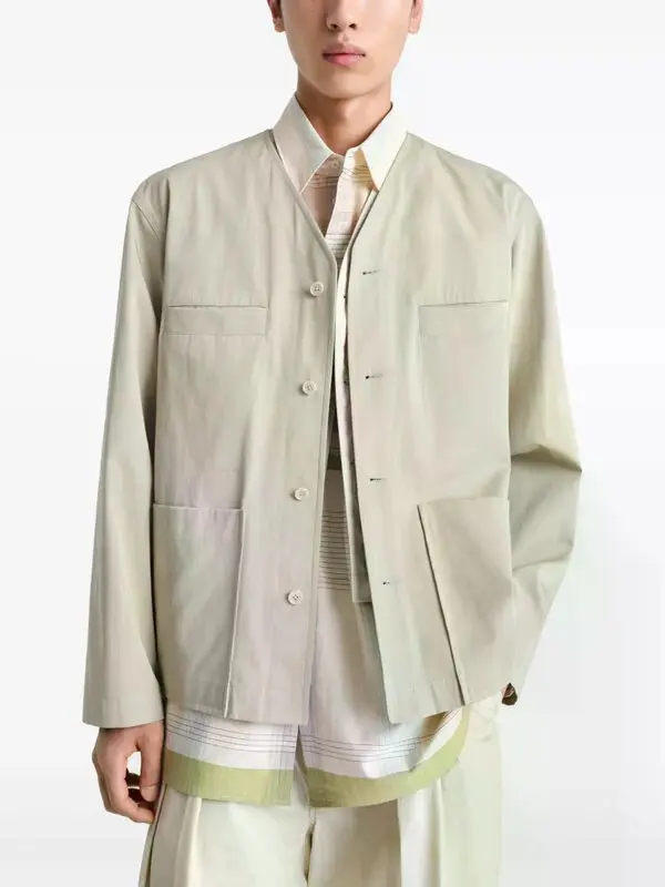 LEMAIRE Collarless Shirt Jacket