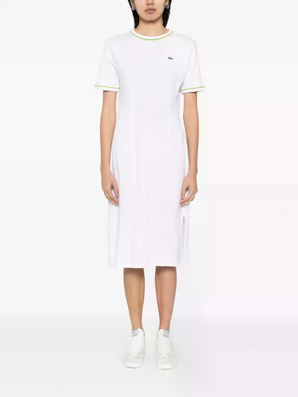 Lacoste Trimmed Jersey Dress