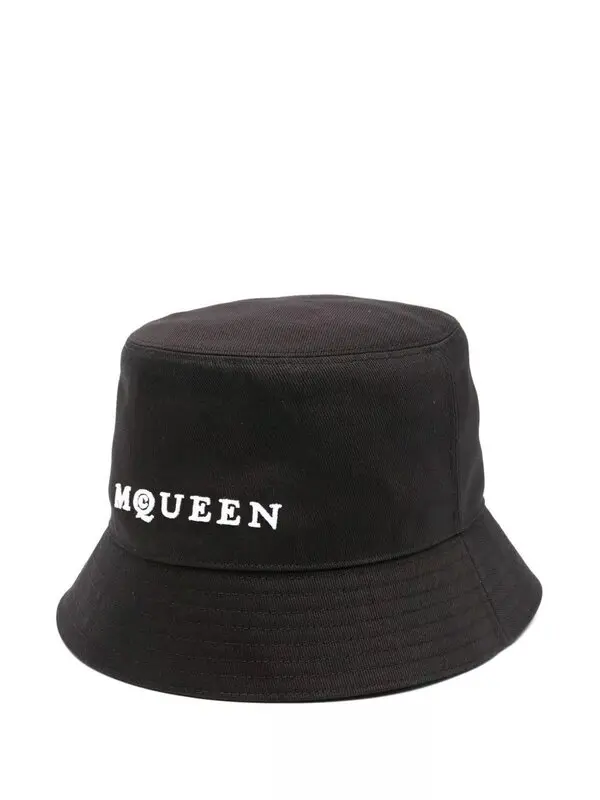 Alexander McQueen Logo-embroidered Bucket Hat - Black