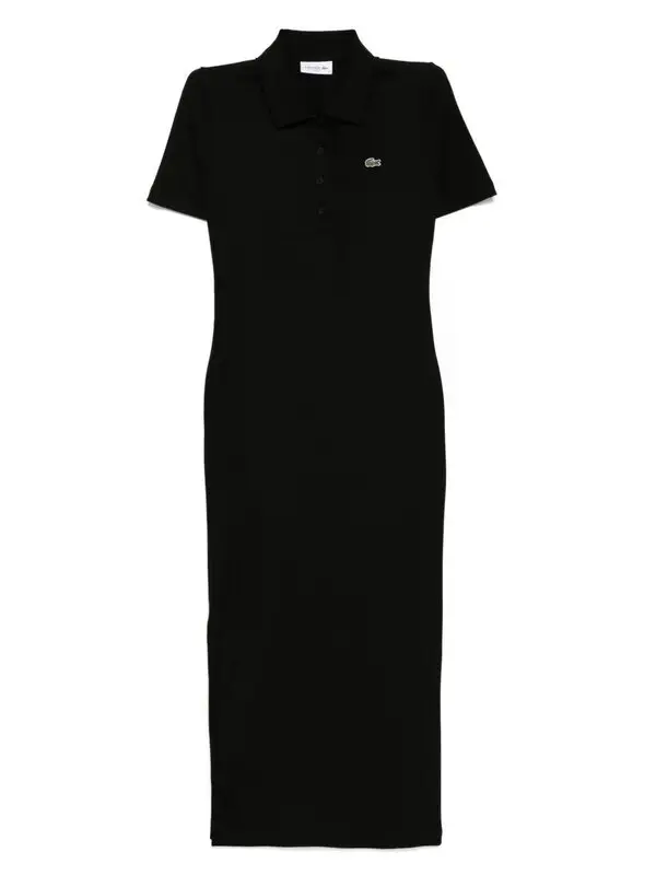 Lacoste Cotton Ribbed Shirt Dress