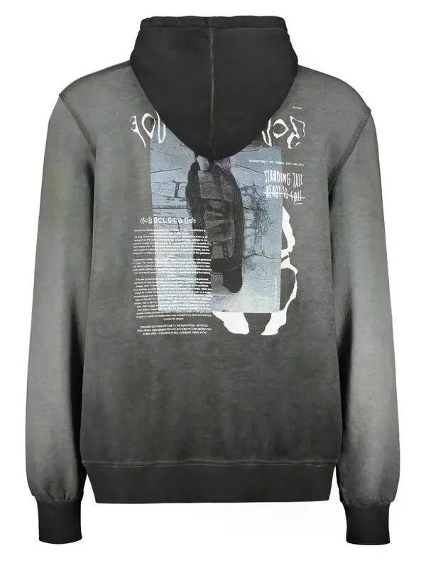 ISO.POETISM Graphic-print Hoodie - Grey