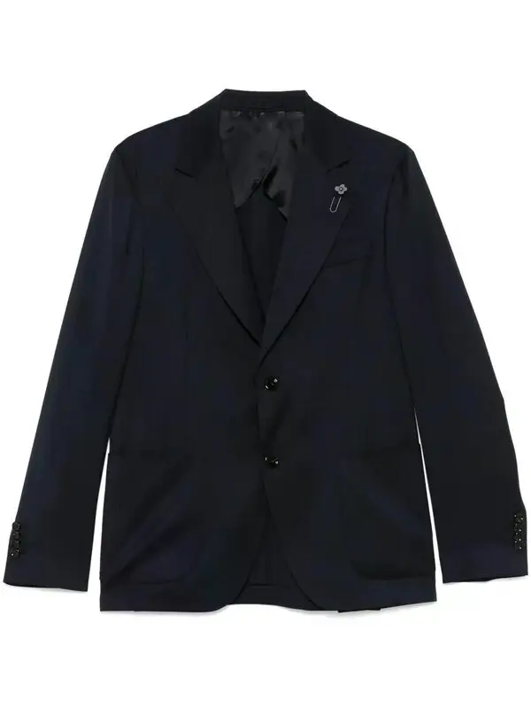 LARDINI Virgin-wool Blazer - Blue