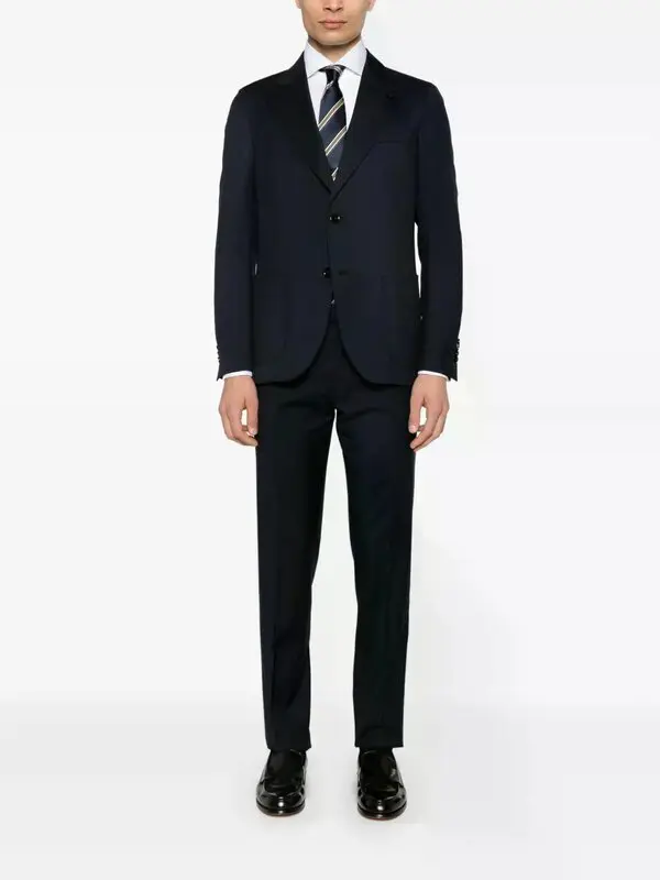 LARDINI Virgin-wool Blazer - Blue