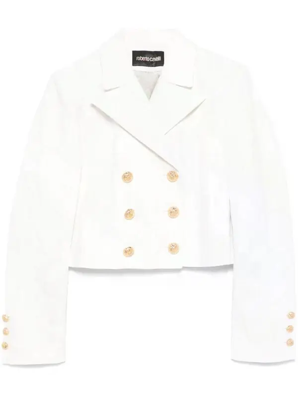 Roberto Cavalli Linen Double-breasted Blazer